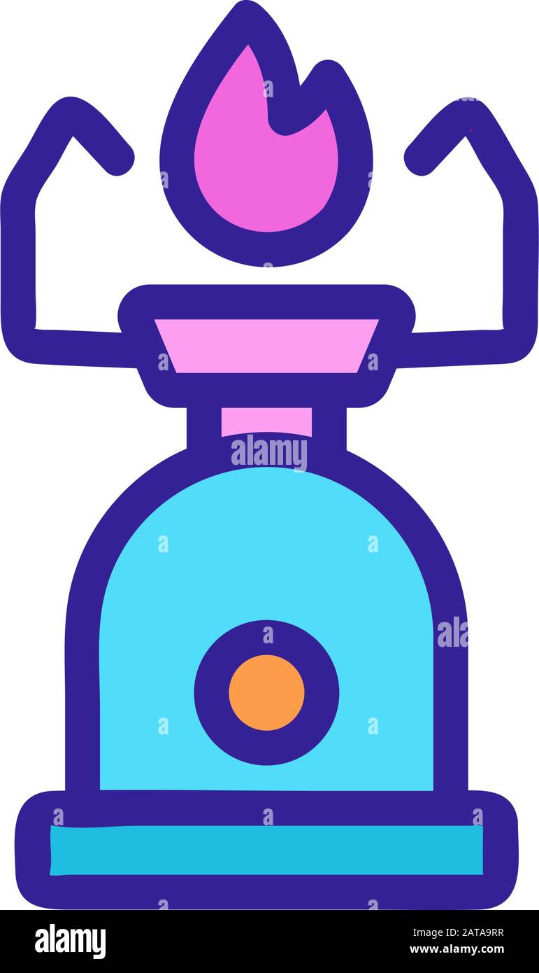 gas heater icon vector. Isolated contour symbol illustration Stock ...