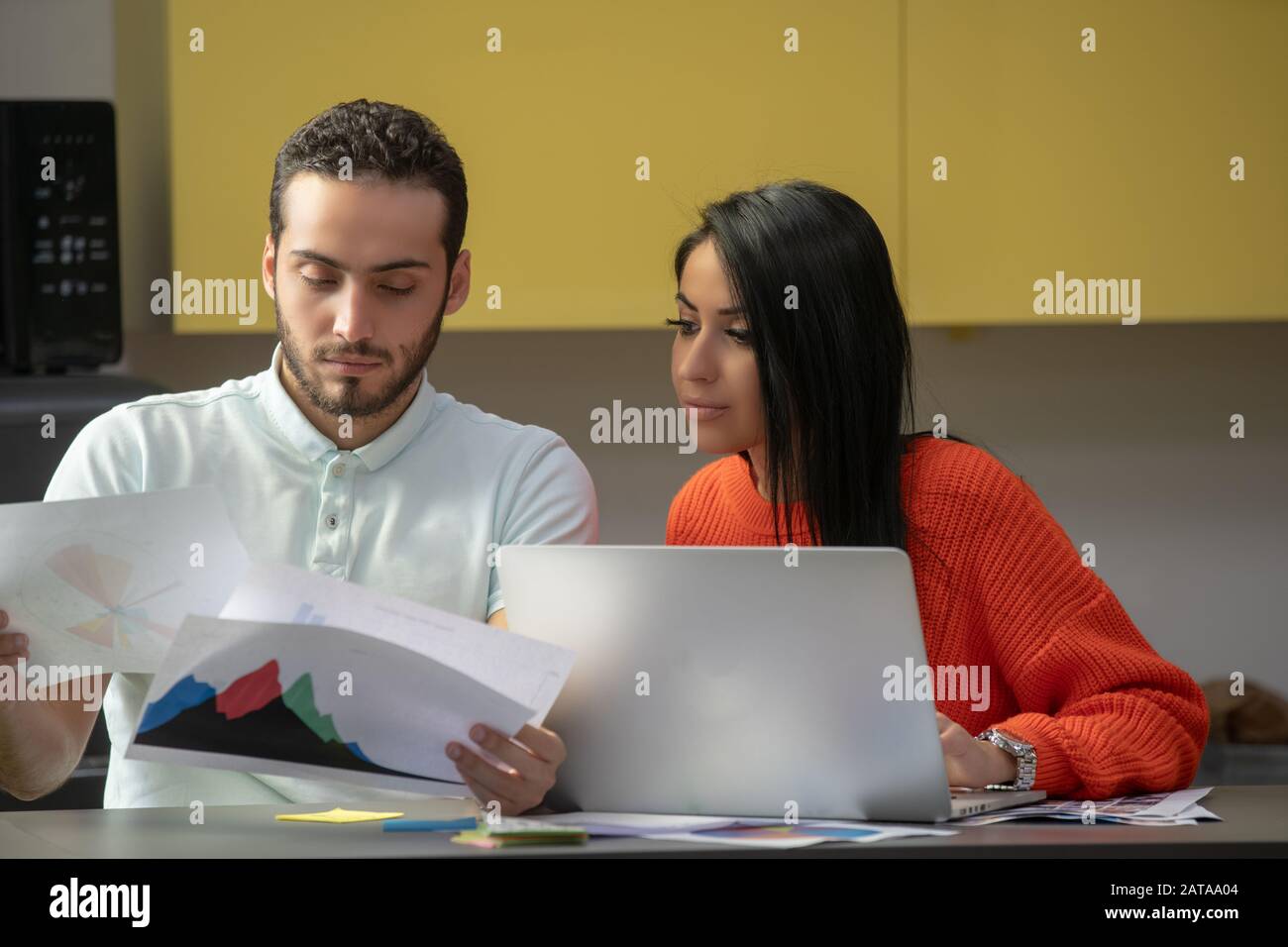 Startup business people group working everyday job at modern coworking ...