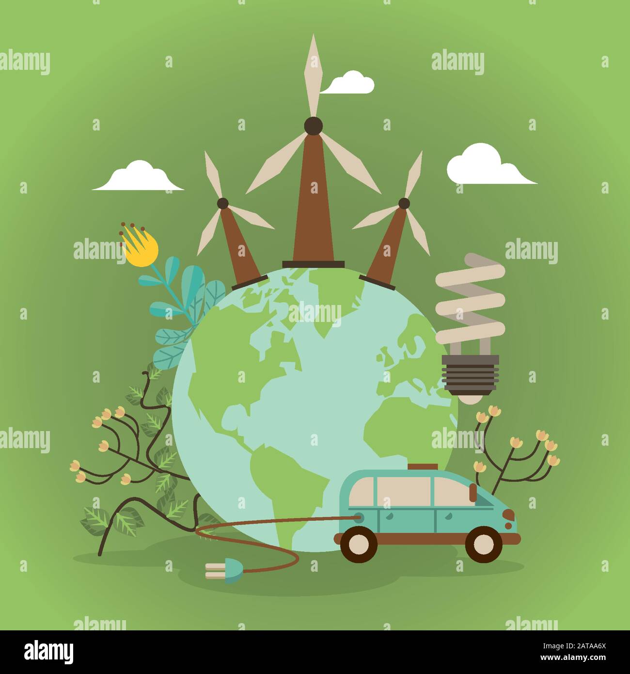 save the nature campaign with world planet Stock Vector Image & Art - Alamy