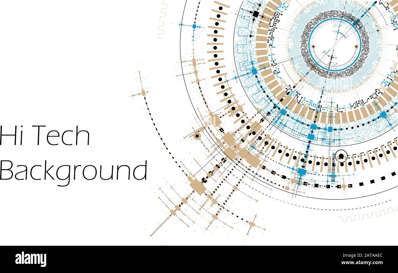 Vector hitech background technology diagram concept vector graphic hi ...