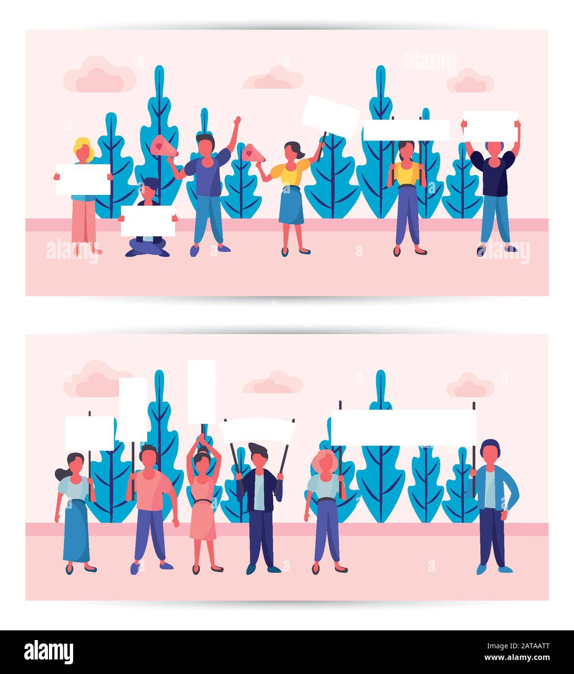 Camp group landscape Cut Out Stock Images & Pictures - Alamy