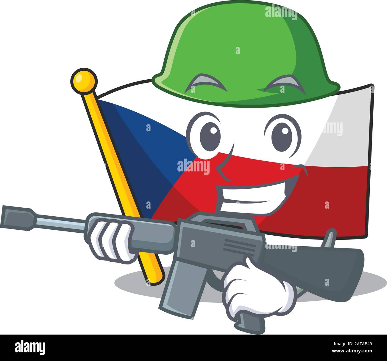 Waving flag czechia vector Cut Out Stock Images & Pictures - Alamy