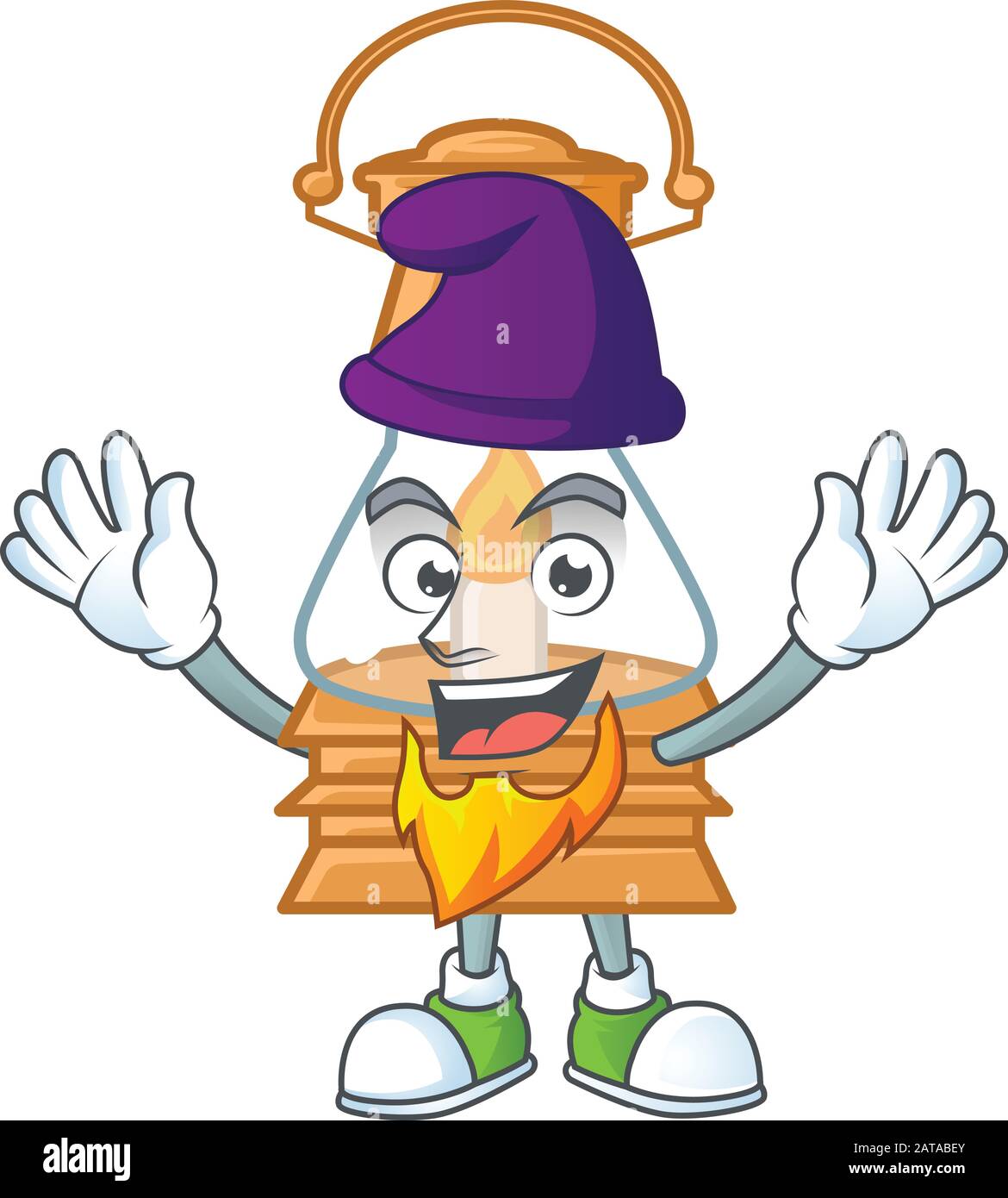 Cute oil lamp mascot cartoon dressed as an Elf Stock Vector Image & Art ...
