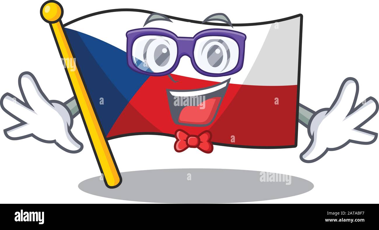 cartoon character of Geek flag czechia design Stock Vector Image & Art ...