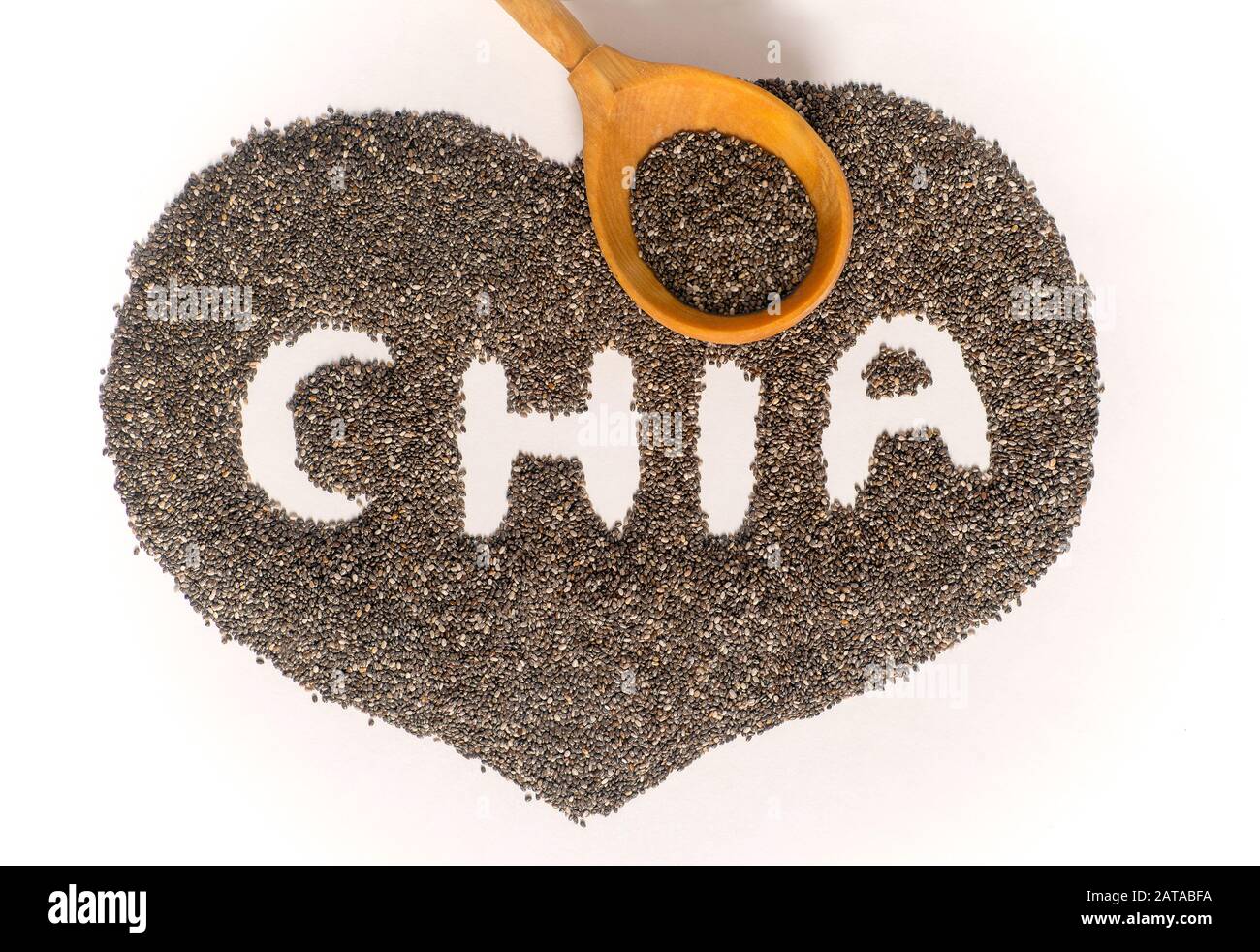 Chia seeds. Chia word made from chia seeds. Сhia seeds isolated on ...