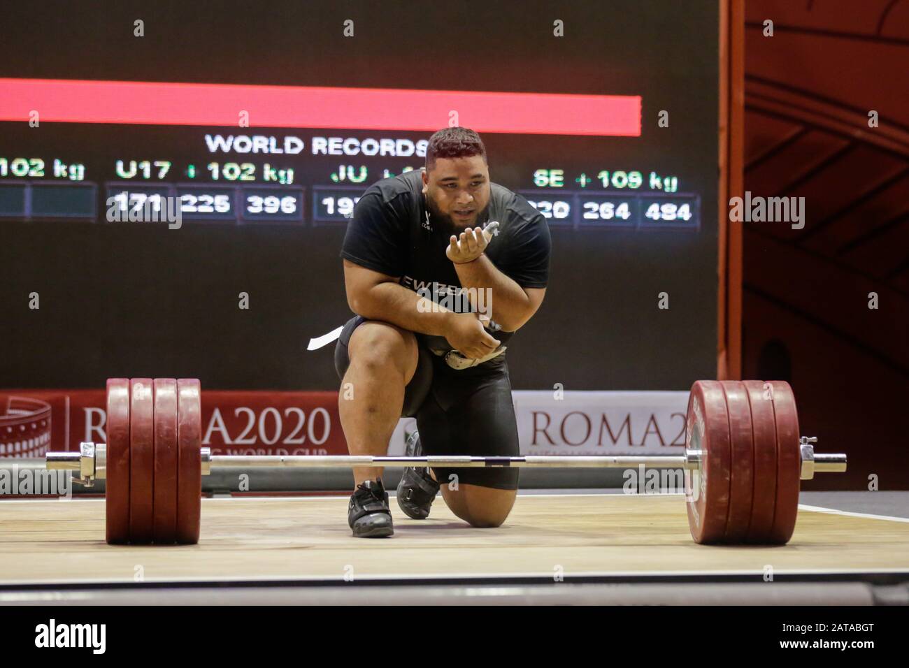 Rome, Italy. 31st Jan, 2020. liti david andrew (nzl) 109 kg category ...