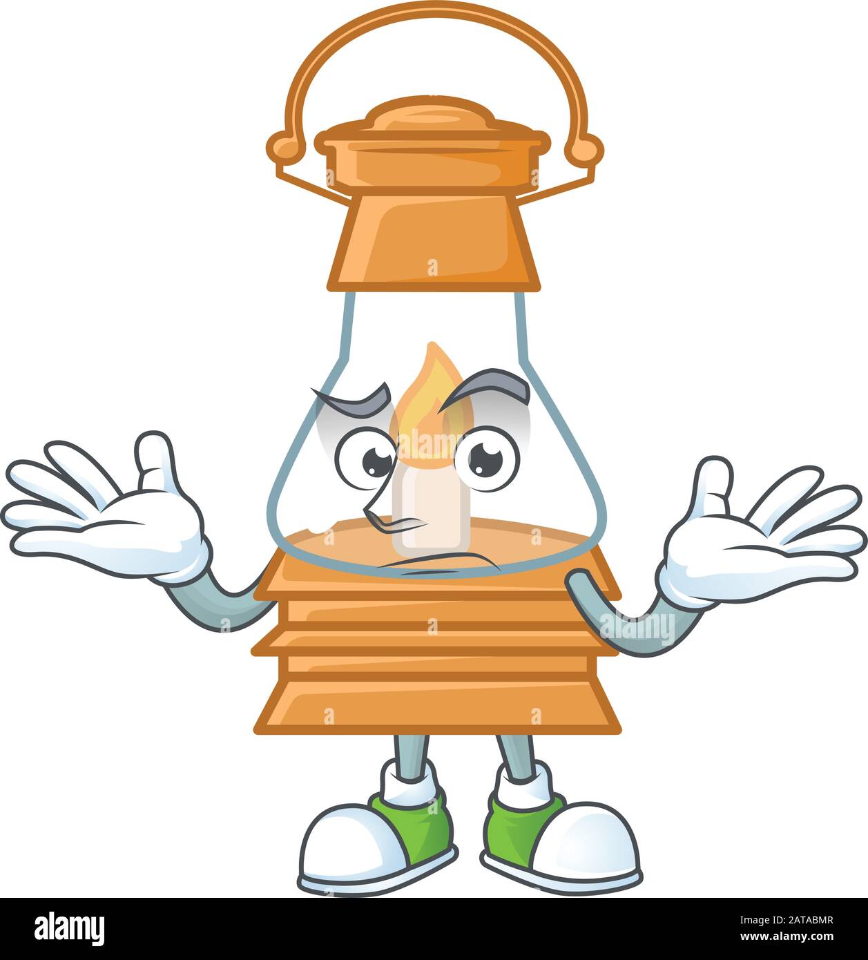 Super Funny Grinning oil lamp mascot cartoon style Stock Vector Image ...