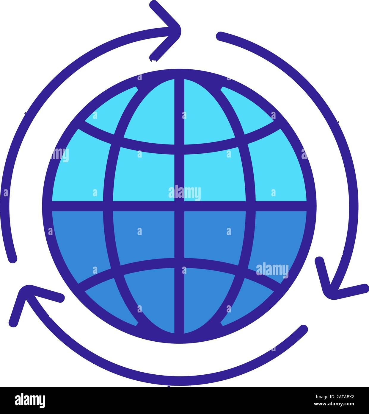 the global industry icon vector. Isolated contour symbol illustration ...