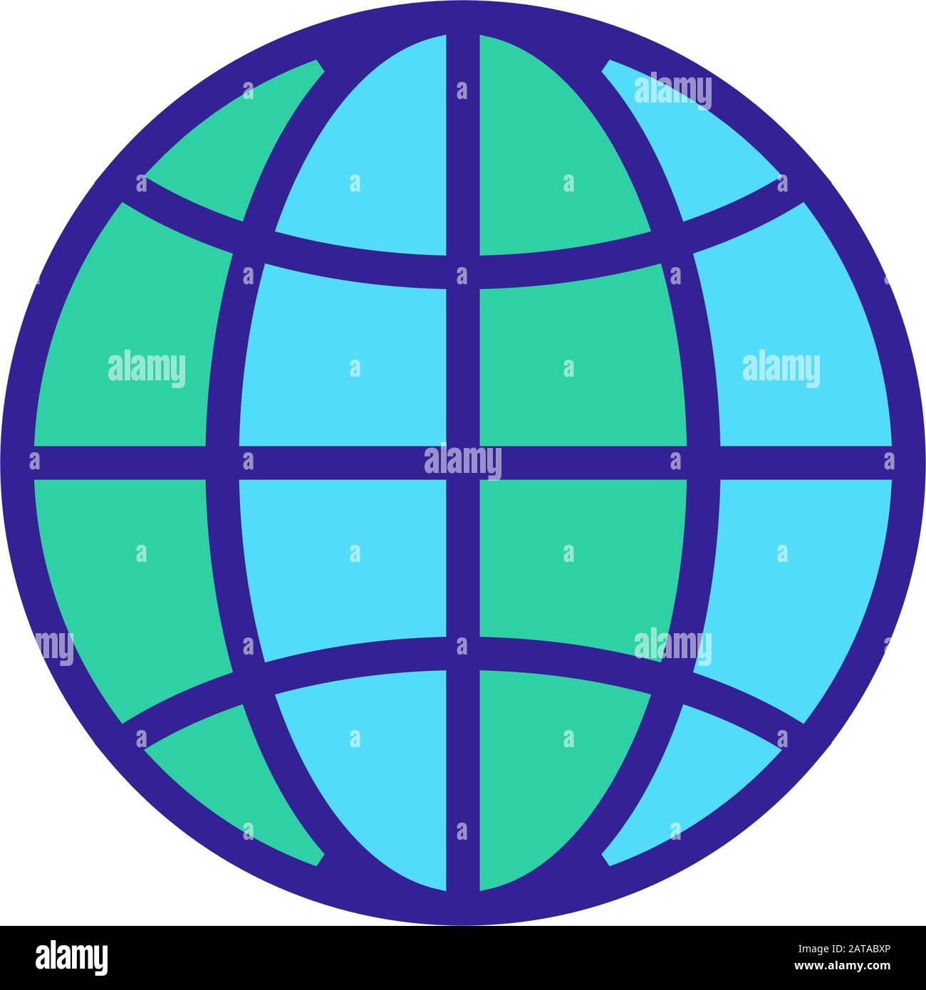 Earth globe vector meridians hi-res stock photography and images - Alamy