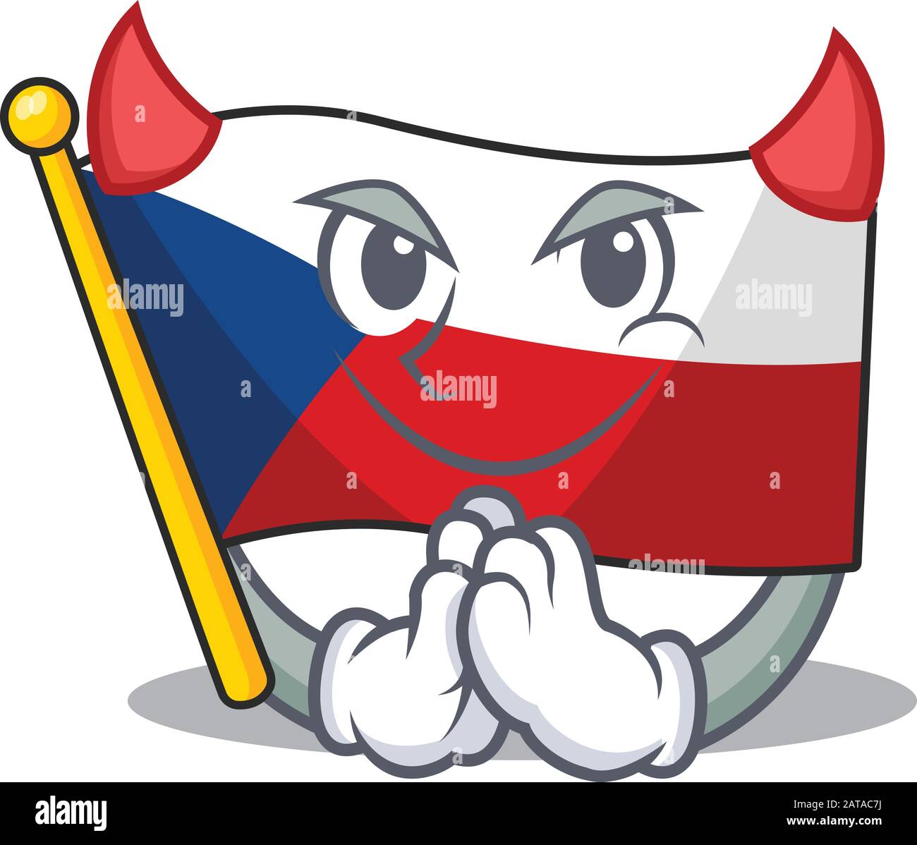Devil flag czechia Cartoon in character design Stock Vector Image & Art ...