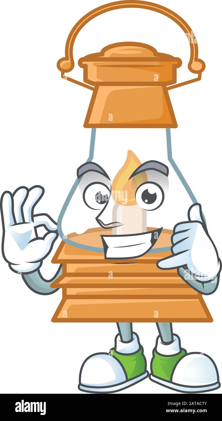 Call me funny oil lamp mascot picture style Stock Vector Image & Art ...