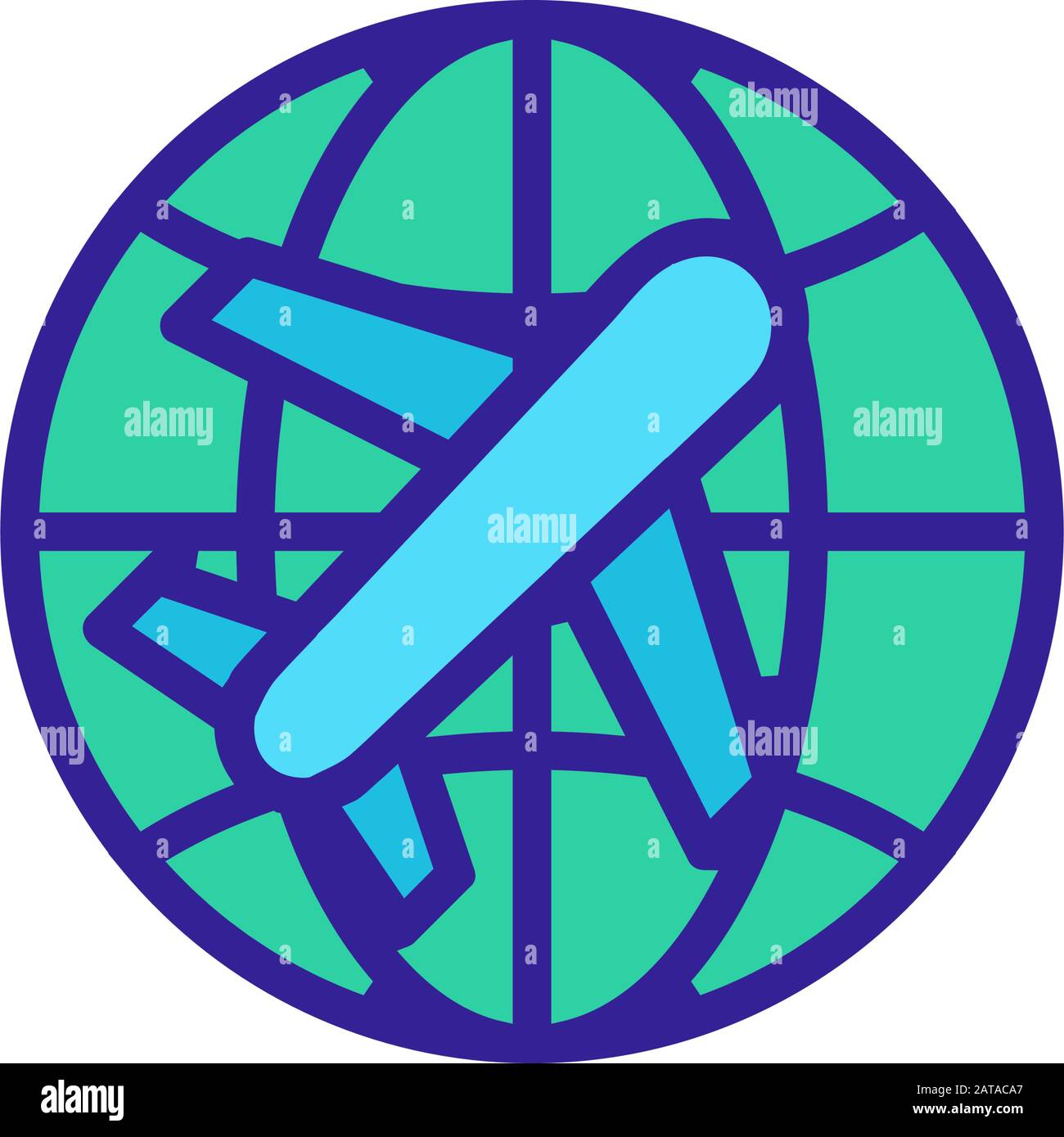Air transport icon vector. Isolated contour symbol illustration Stock ...