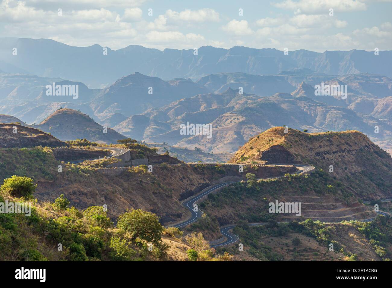 Amazing landscape of the Simian mountains National Park, Ethiopia Stock ...