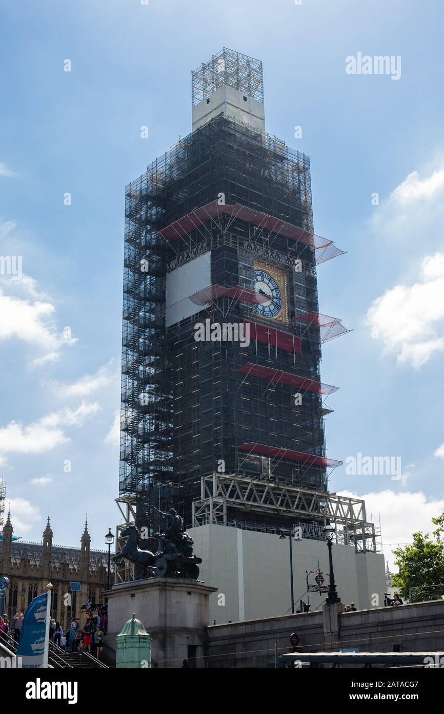 Elizabeth Tower, also known as Big Ben or the Clock Tower, tower under ...