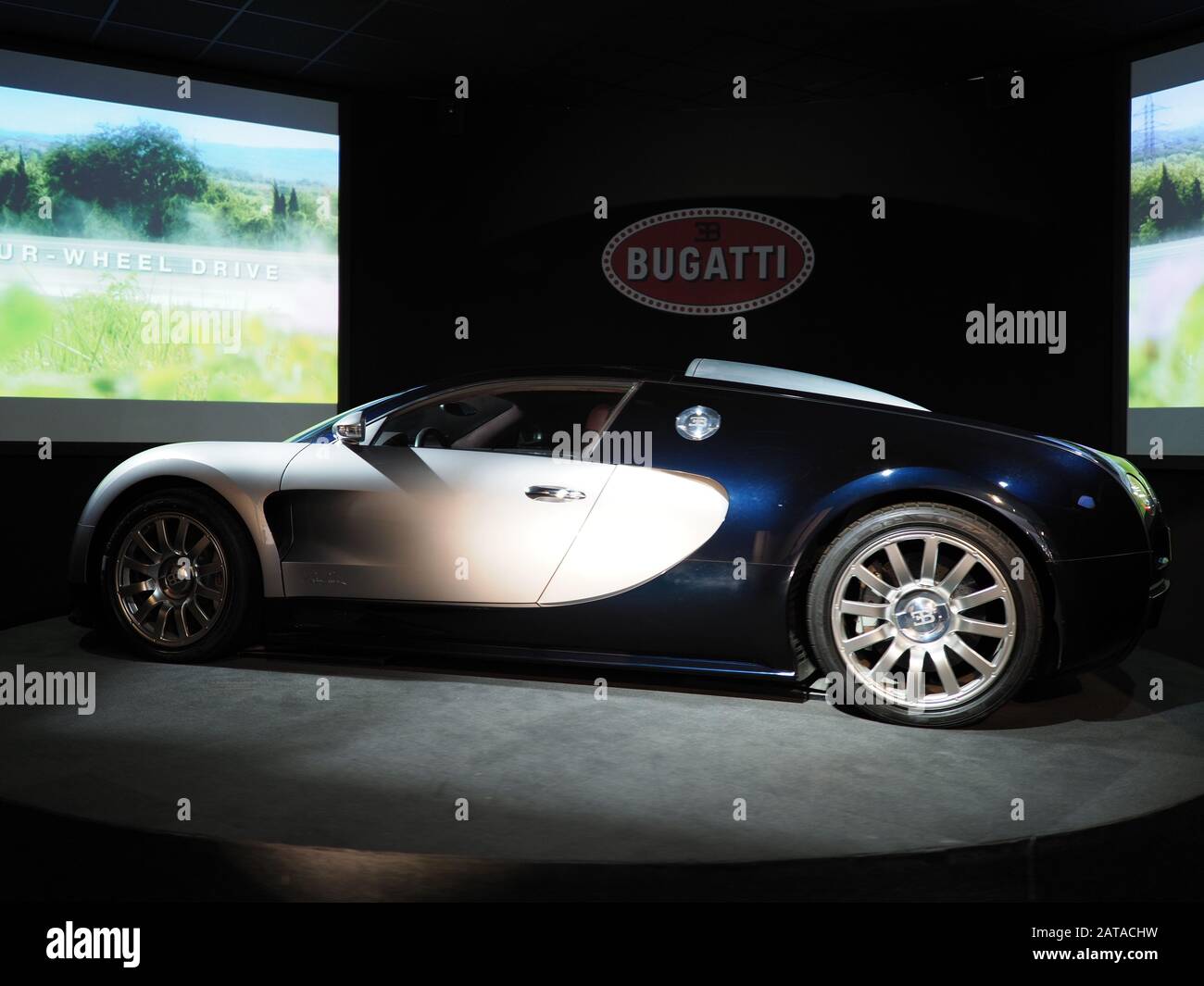 Close up on Bugatti Veyron 16.4 produced in 2005 -2015 in european ...