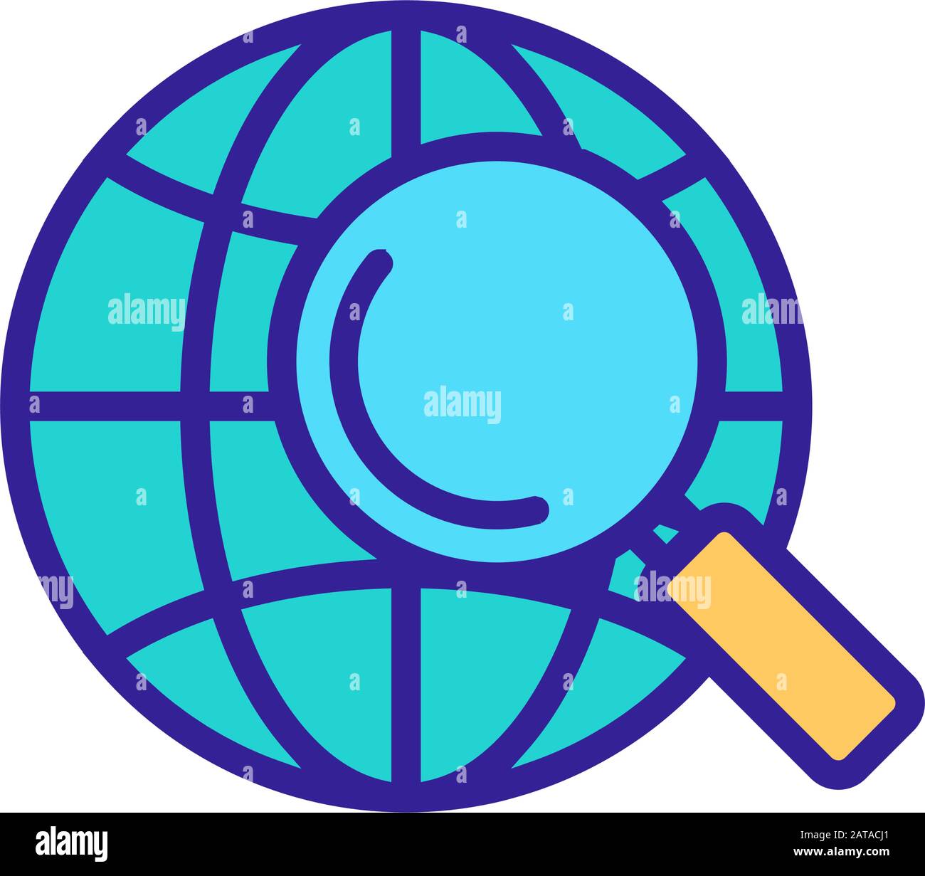 Exploring the land icon vector. Isolated contour symbol illustration ...