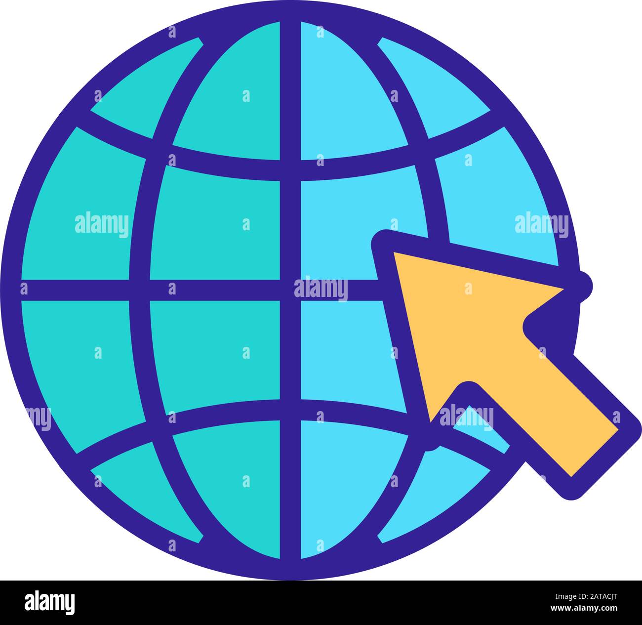 Exploring the land icon vector. Isolated contour symbol illustration ...