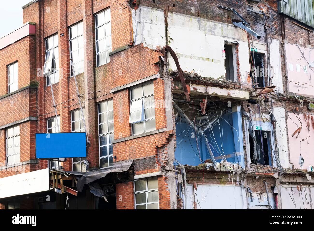 Demolition of office building collapse following explosion by ...