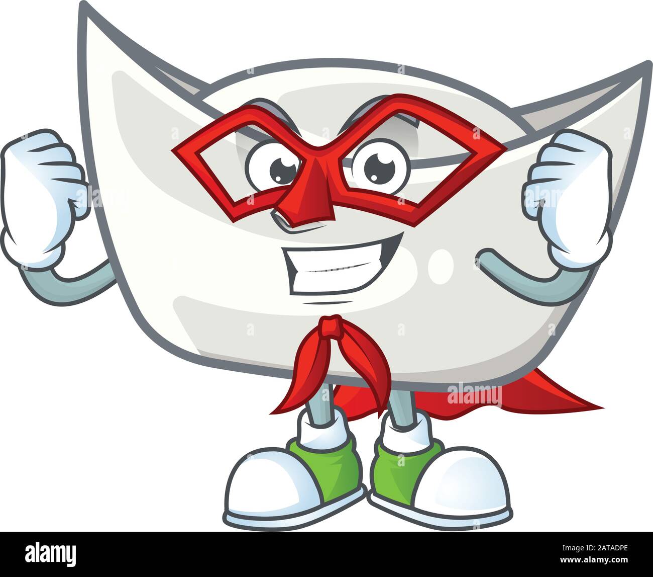 Smiley mascot of chinese silver ingot dressed as a Super hero Stock ...