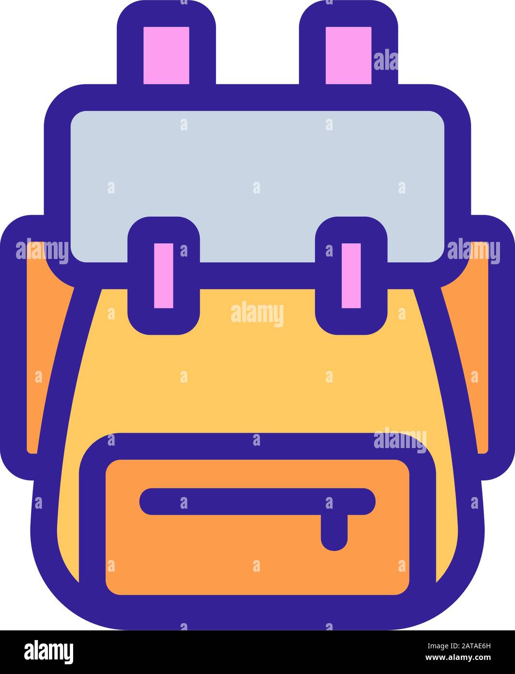 backpack icon vector. Isolated contour symbol illustration Stock Vector ...