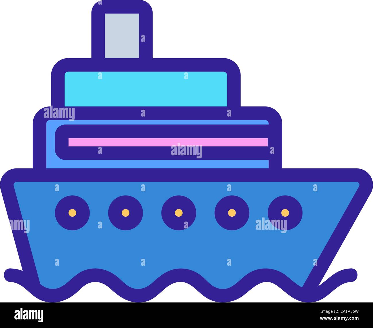 ship icon vector. Isolated contour symbol illustration Stock Vector ...