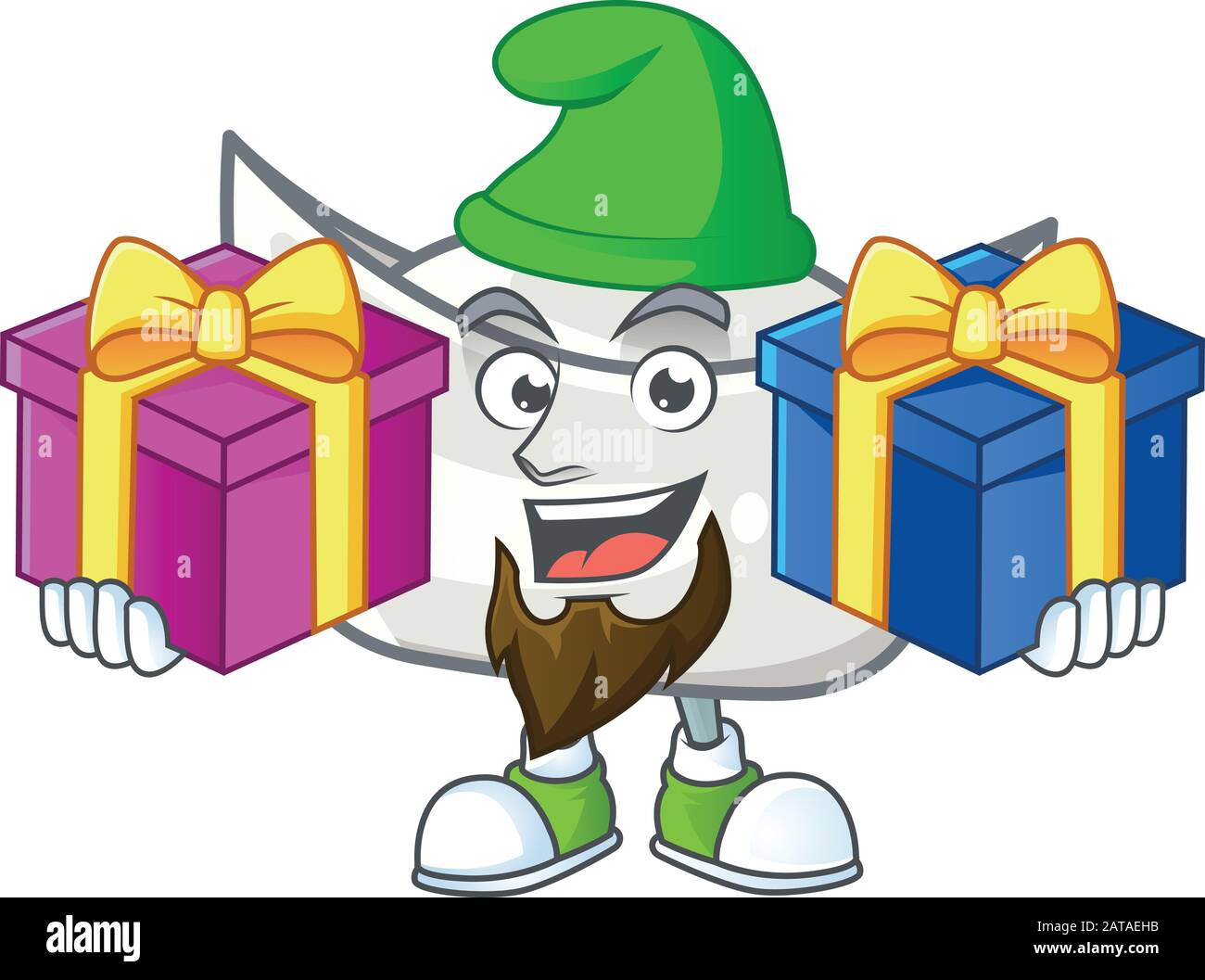 Cute chinese silver ingot cartoon mascot style with Tongue out Stock ...