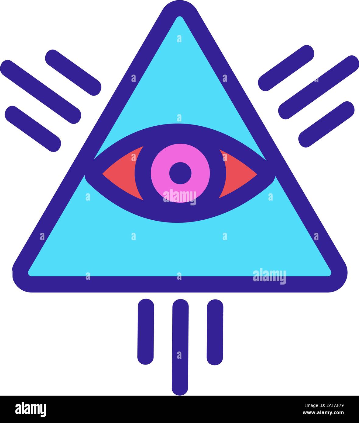 Magical eye icon vector. Isolated contour symbol illustration Stock ...
