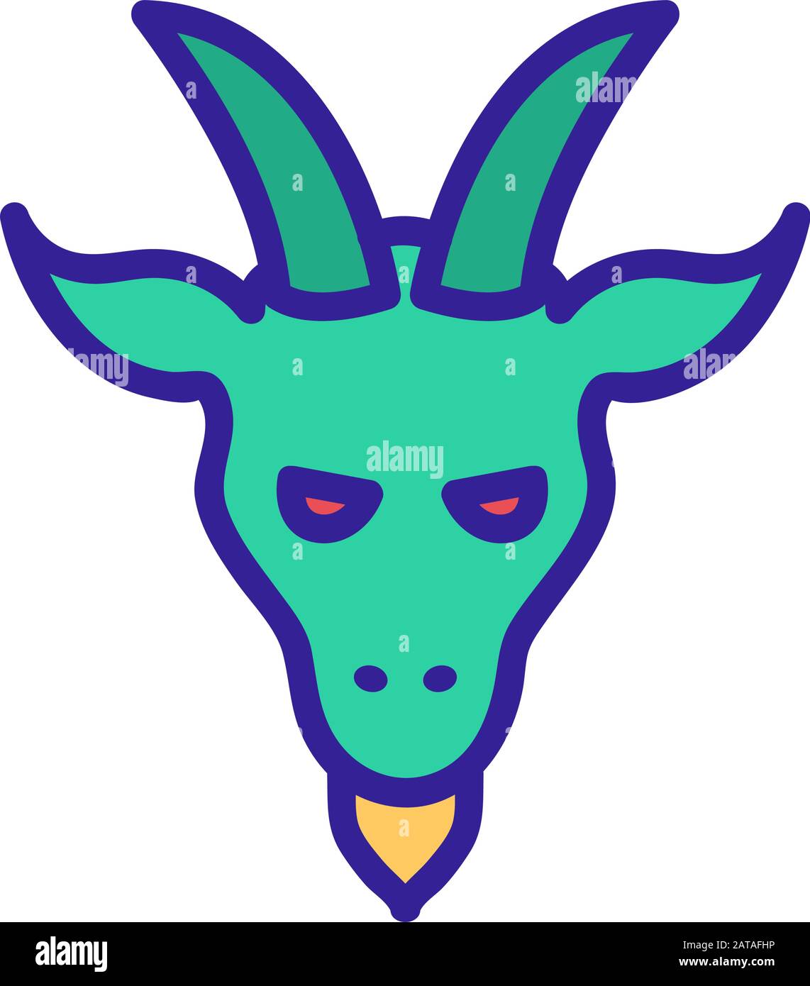 Ritual mask icon vector. Isolated contour symbol illustration Stock ...