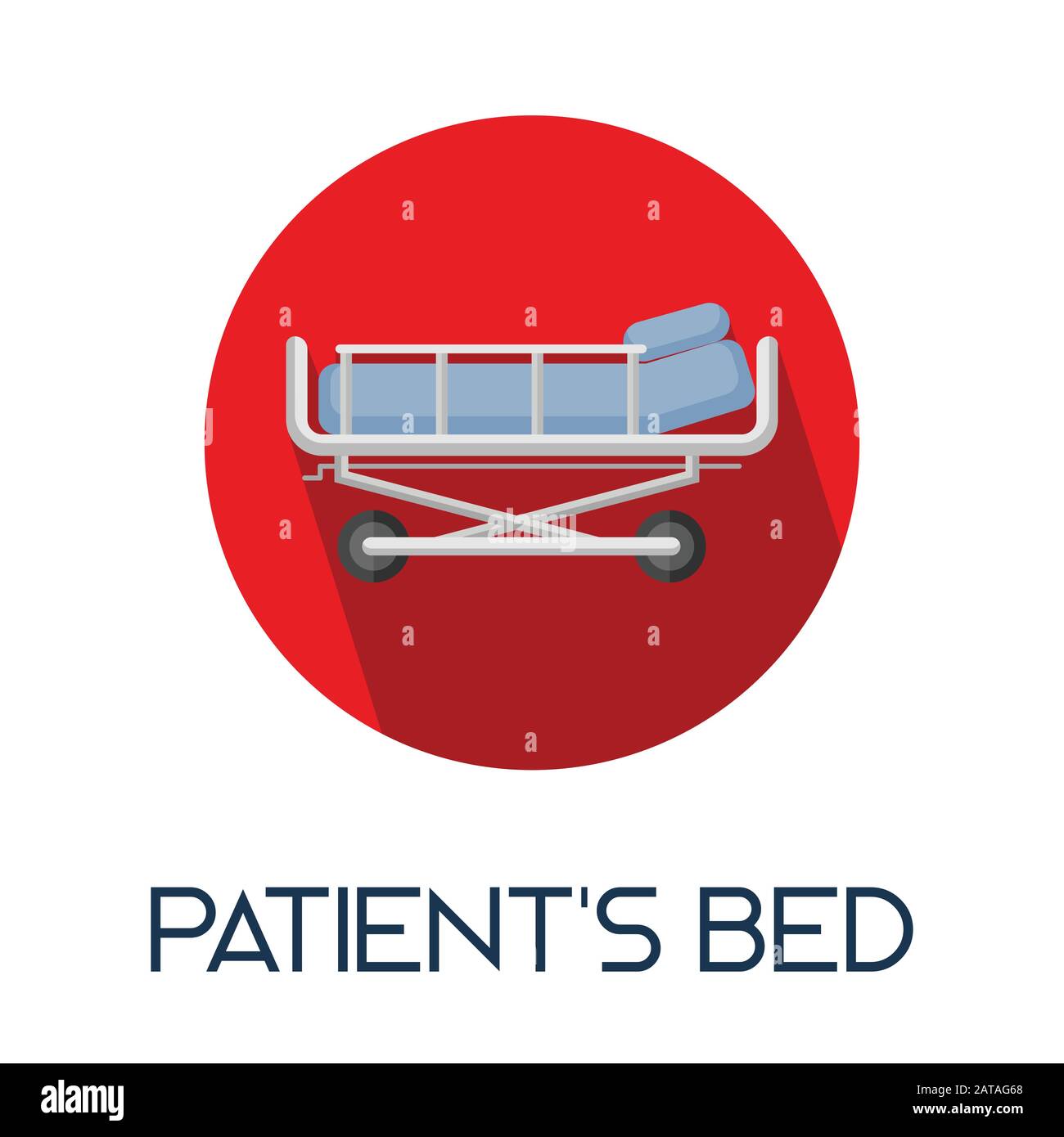 patient's bed long shadow flat style medic icon illustration Stock ... patient's bed long shadow flat style medic icon illustration Stock ...