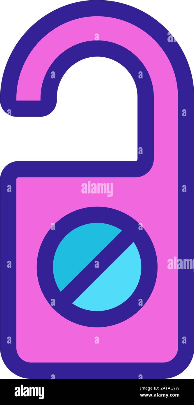 do not disturb the icon vector. Isolated contour symbol illustration ...
