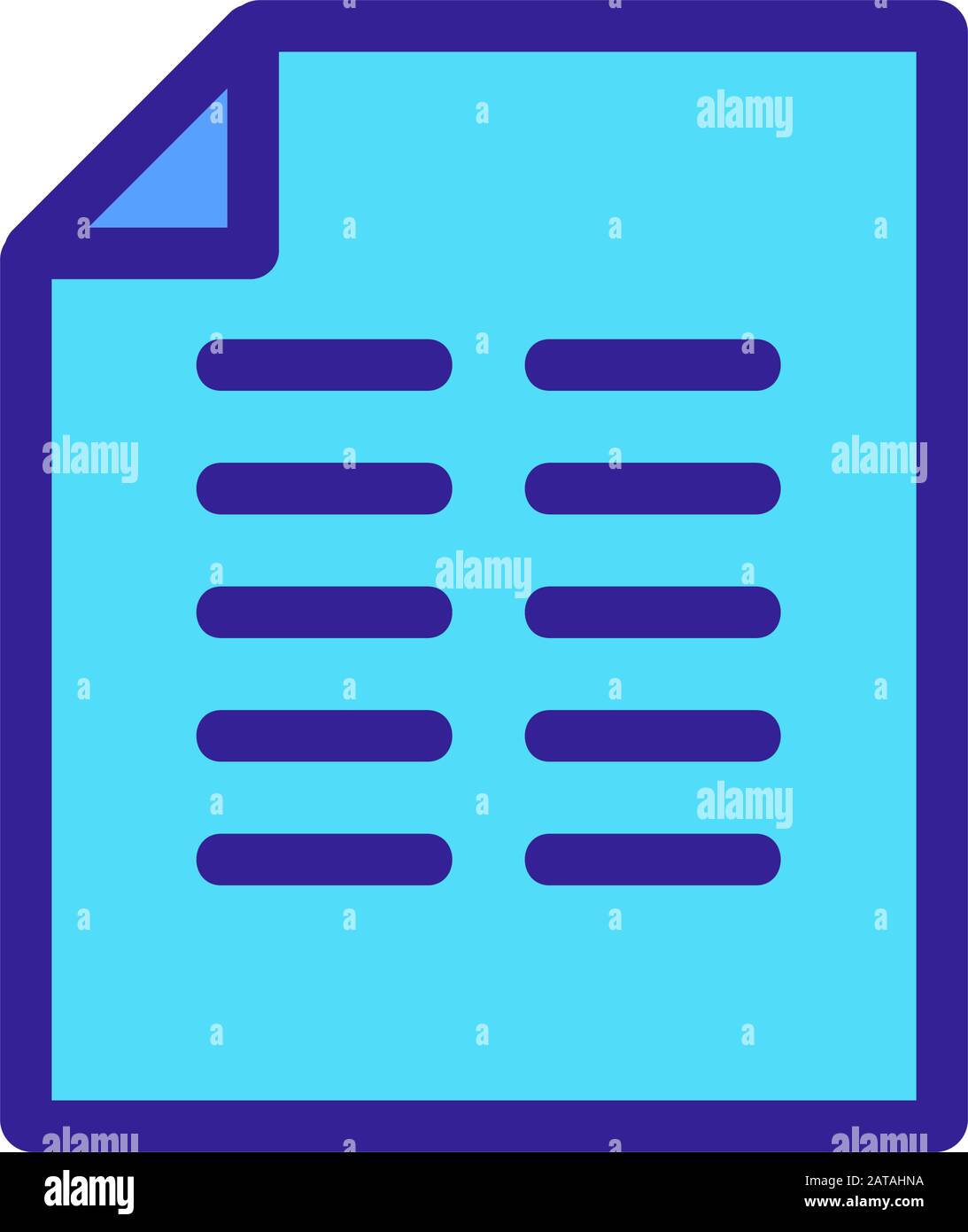 document for vector icon records. Isolated contour symbol illustration ...