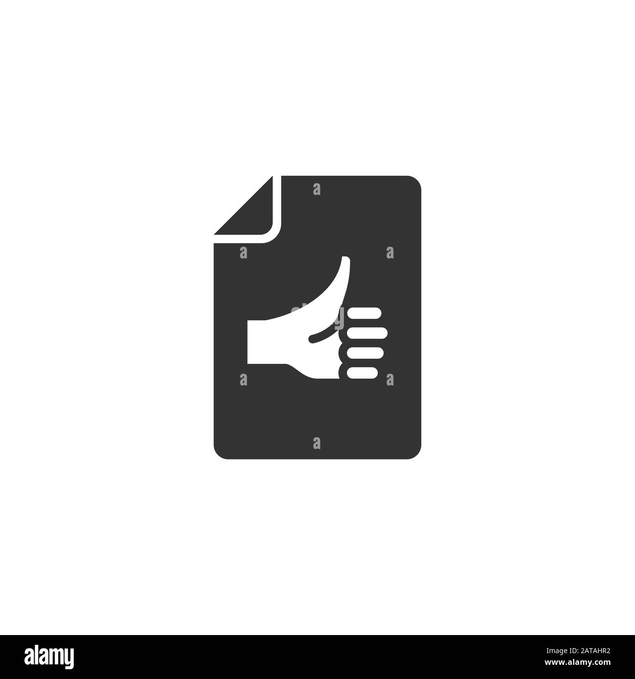 People hand with check mark icon in flat style. Accept vector ...