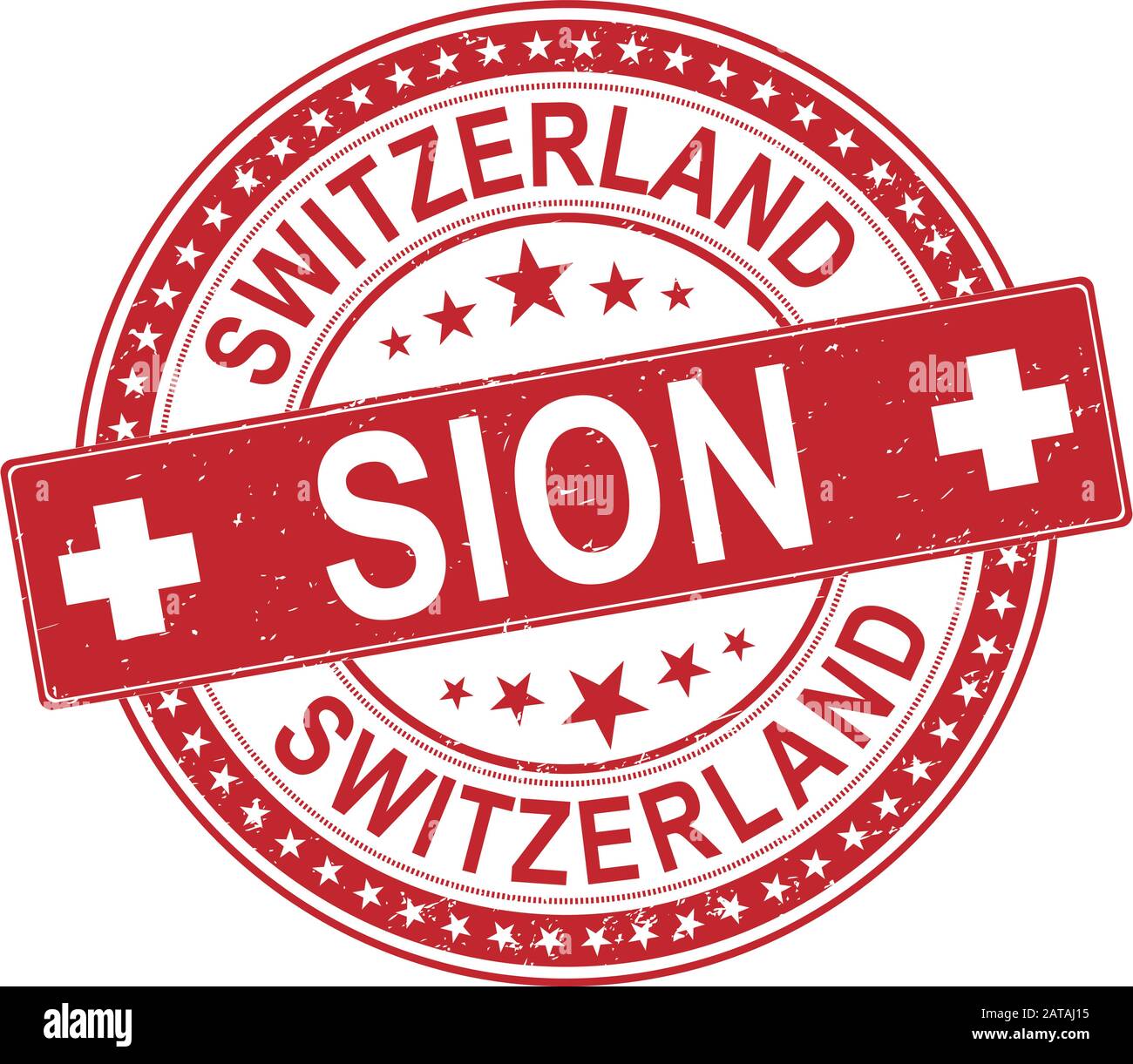 Sion Switzerland rubber stamp icon logo on a white background Stock ...