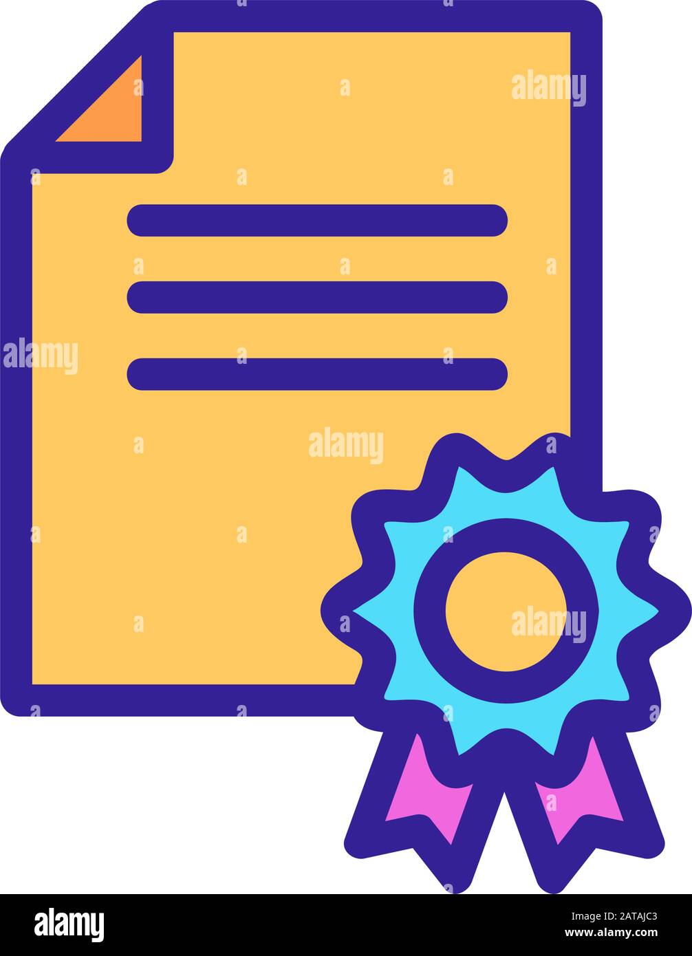 confirmed documents icon vector. Isolated contour symbol illustration ...