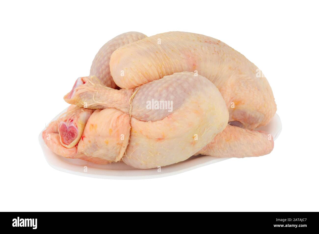 Fresh raw poussin chicken sometimes called spring chicken isolated on a ...