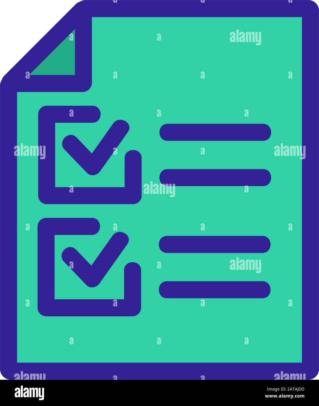 questionnaire to fill out the vector icon. Isolated contour symbol ...