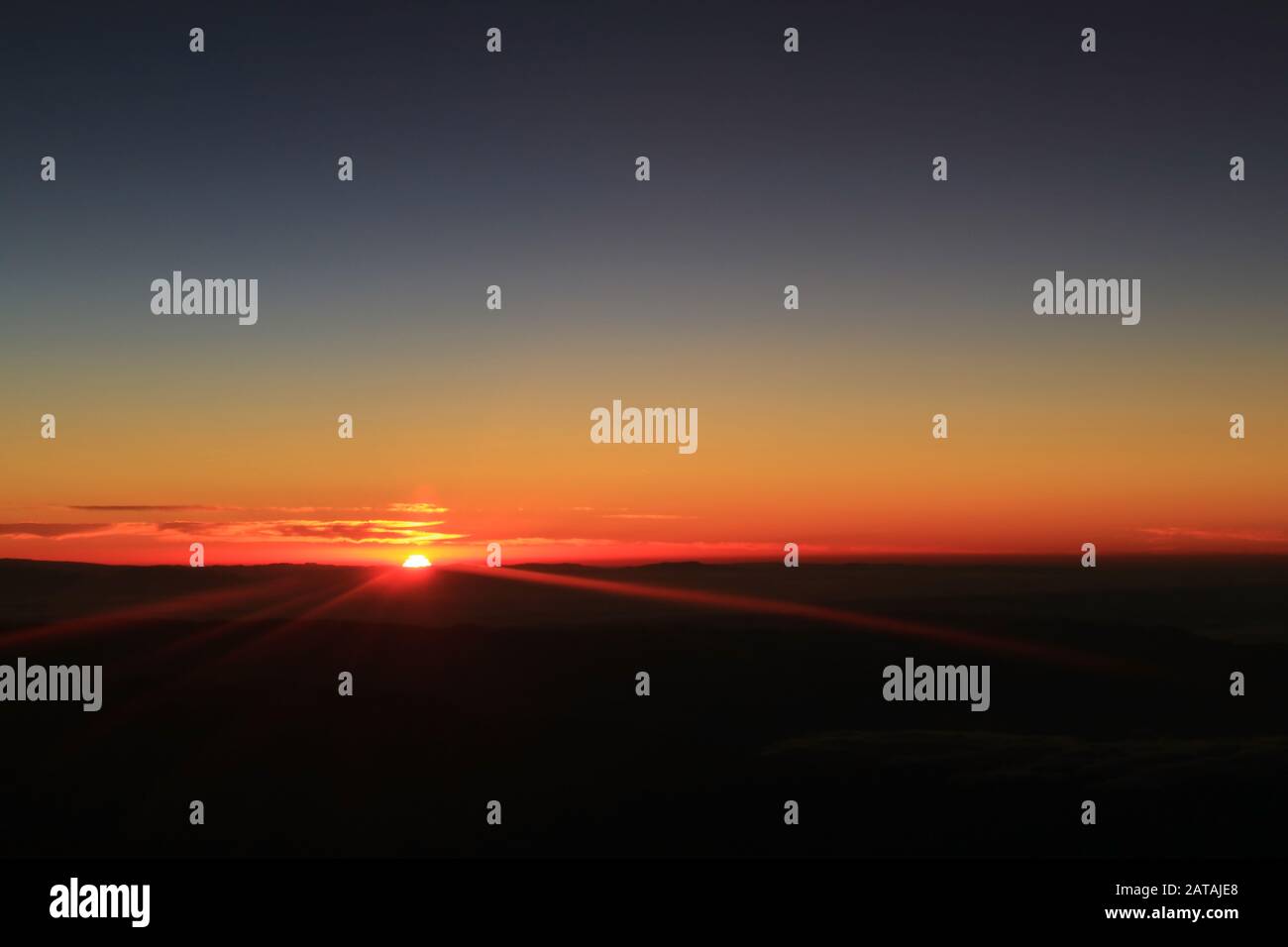 Aerial incredible sunset over yellow hi-res stock photography and ...