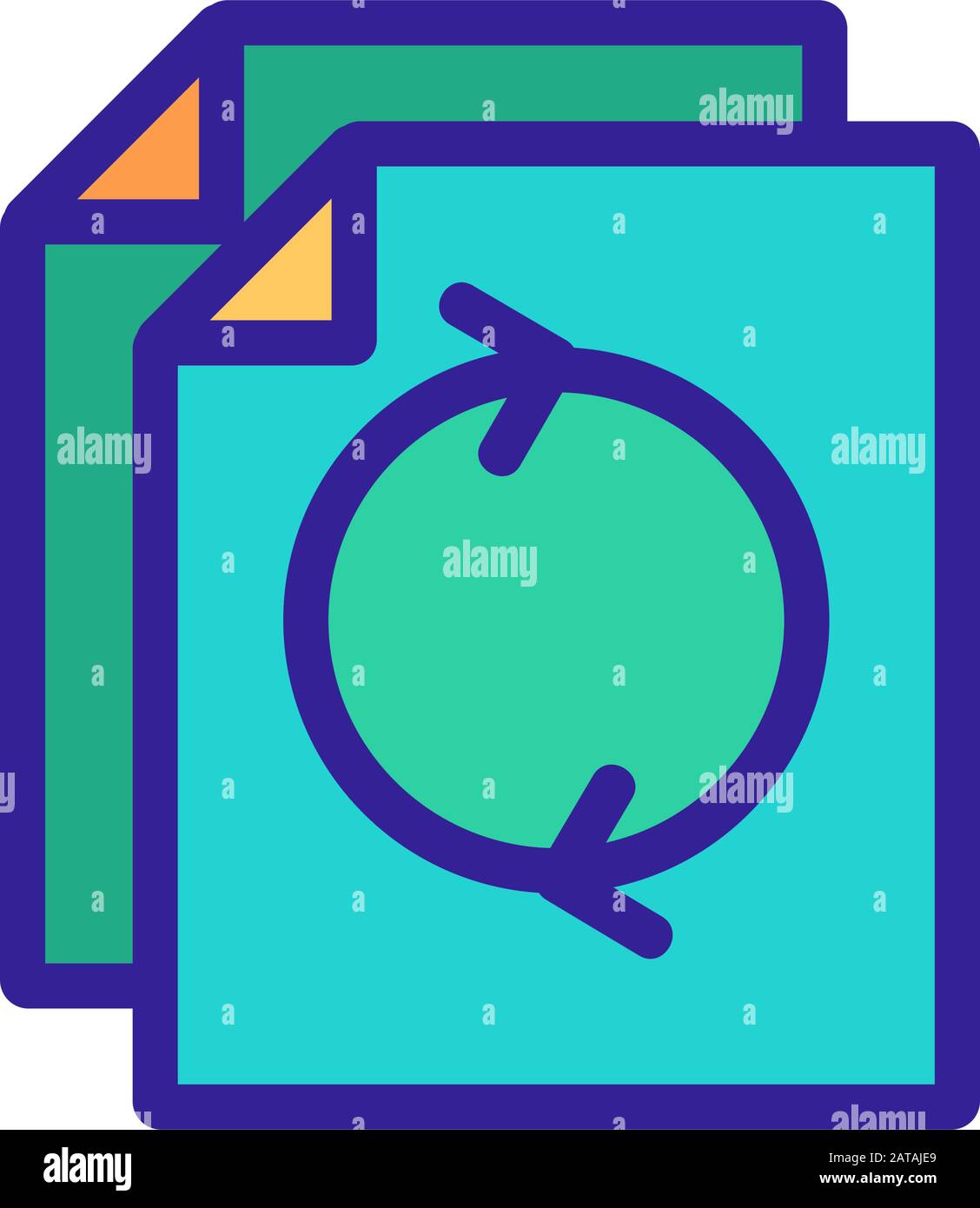 document exchange icon vector. Isolated contour symbol illustration ...