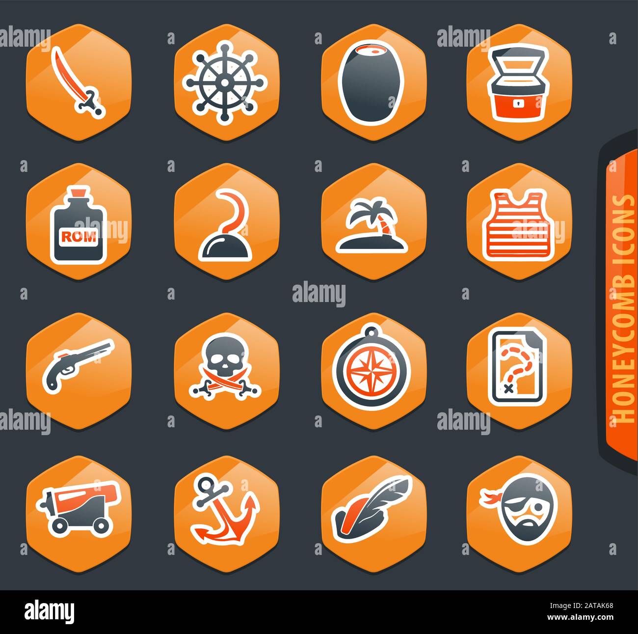 Pirates icons set Stock Vector Image & Art - Alamy