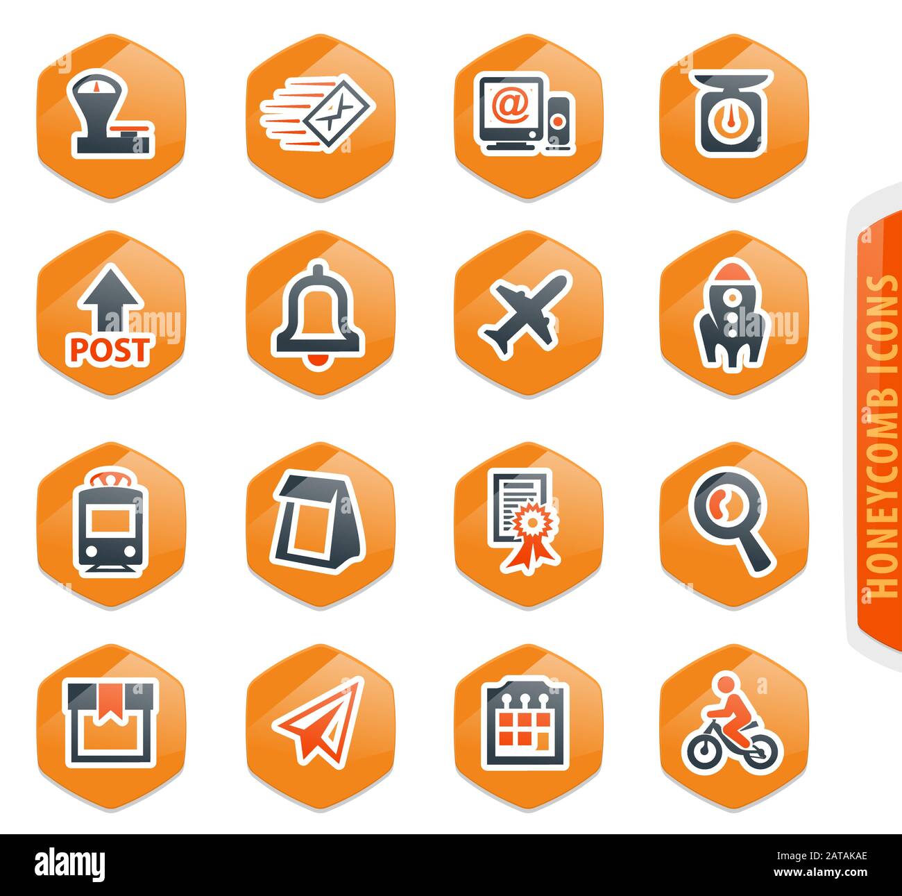 Post service icons set Stock Vector Image & Art - Alamy