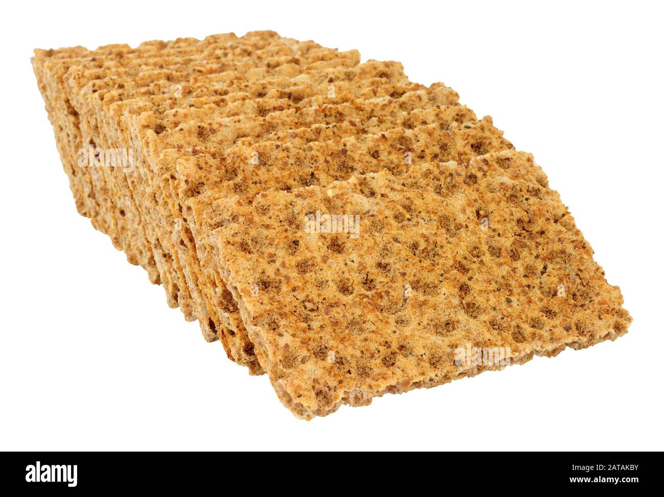 Rye crispbread portions isolated on a white background Stock Photo - Alamy