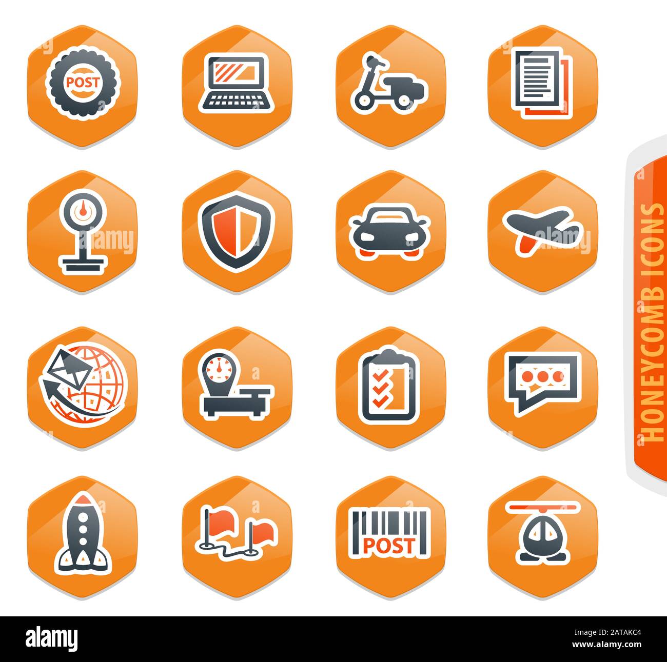 Post service icons set Stock Vector Image & Art - Alamy