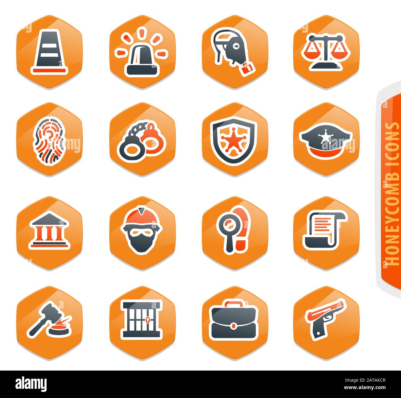 Police icons set Stock Vector Image & Art - Alamy