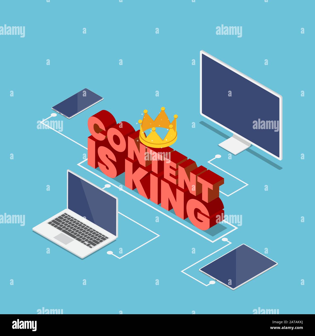 King connected Stock Vector Images - Alamy