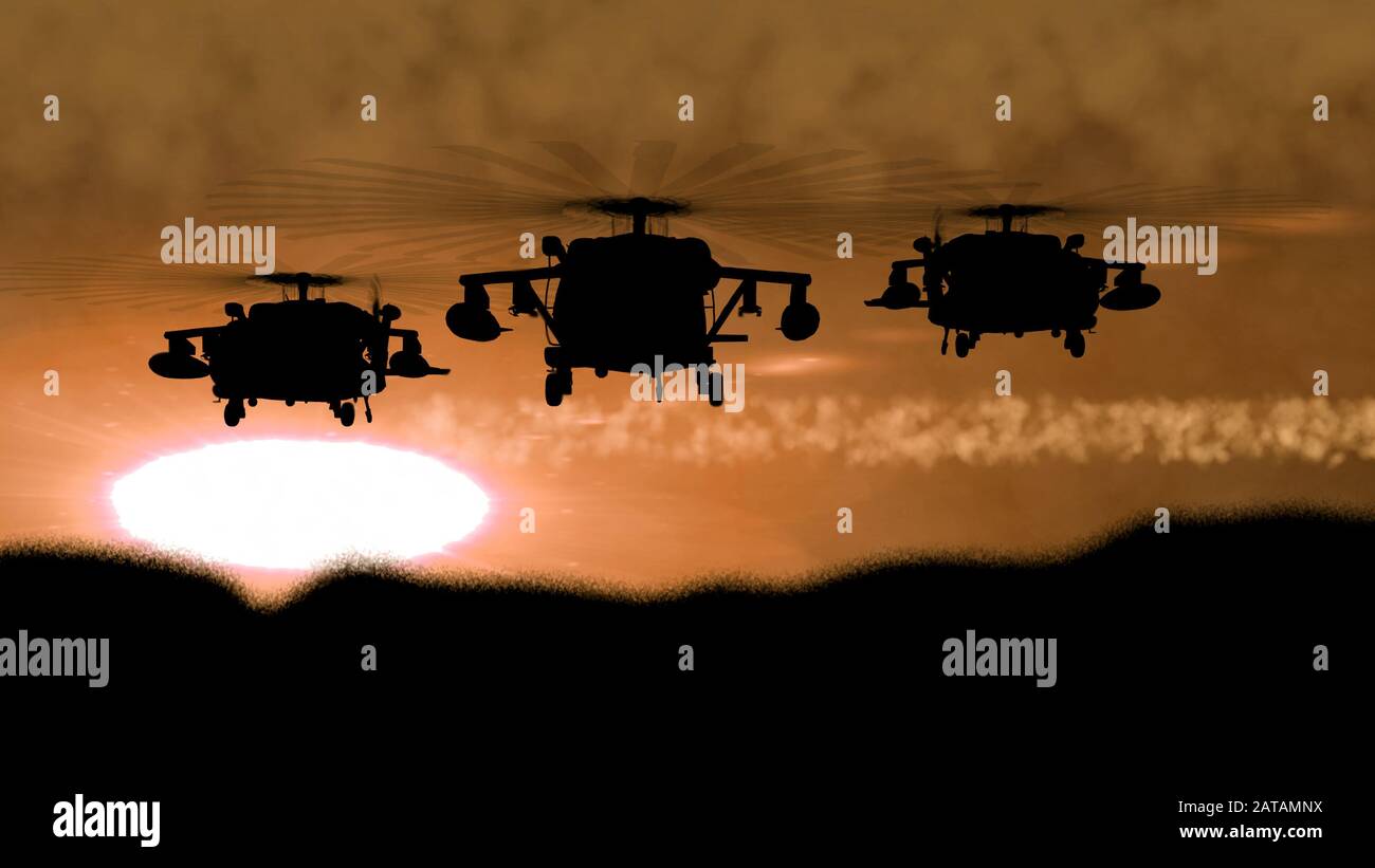 Apache Helicopter Silhouette