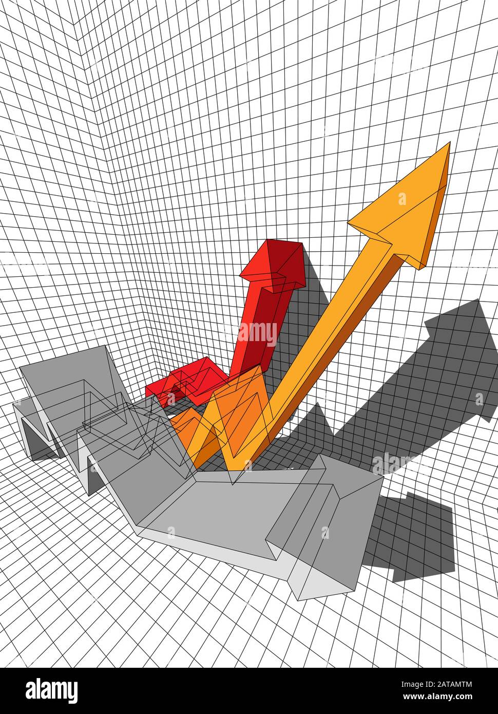 Stock market line graph growth up rising Stock Vector Images - Alamy
