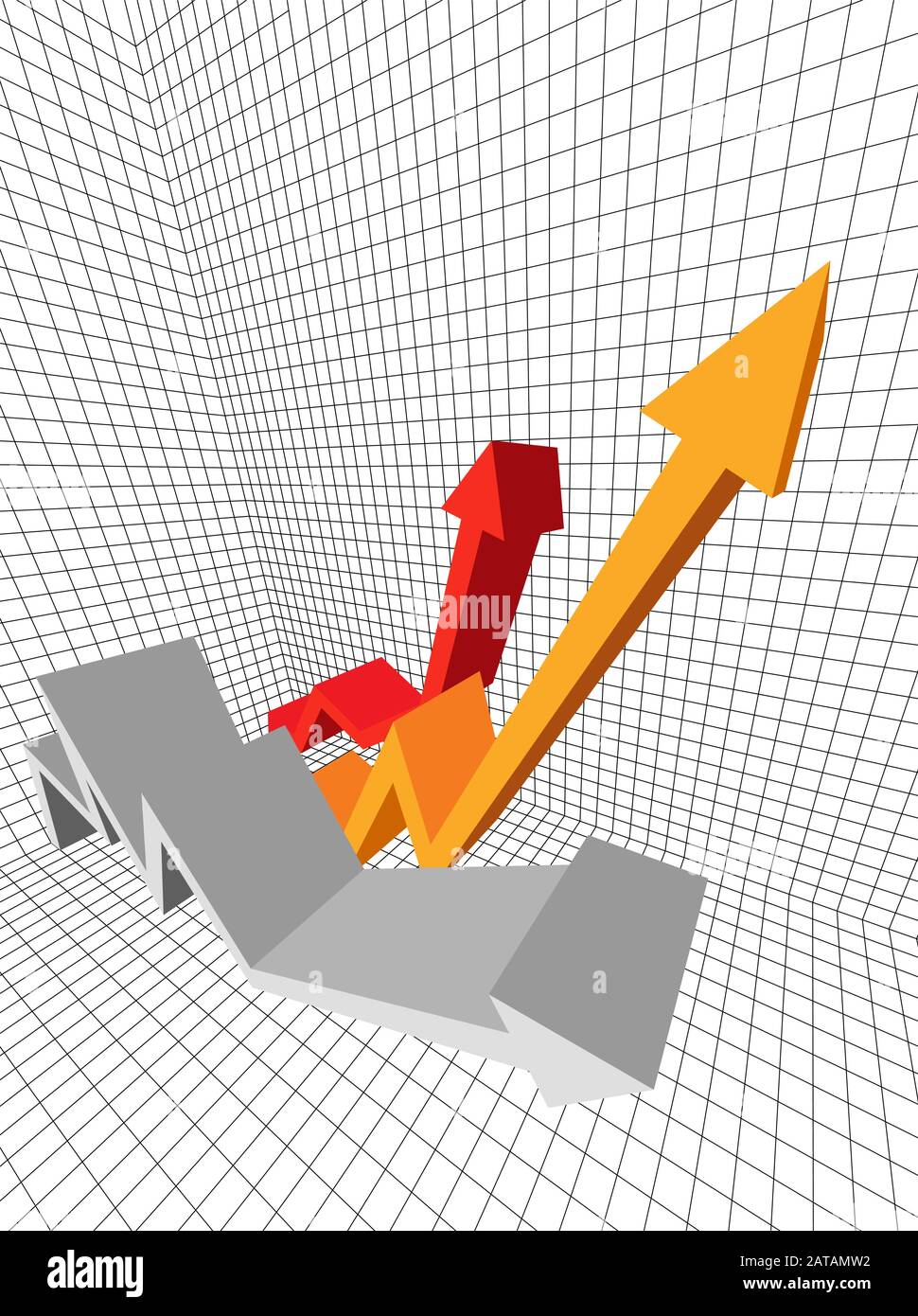 Stock market line graph growth up rising Stock Vector Images - Alamy