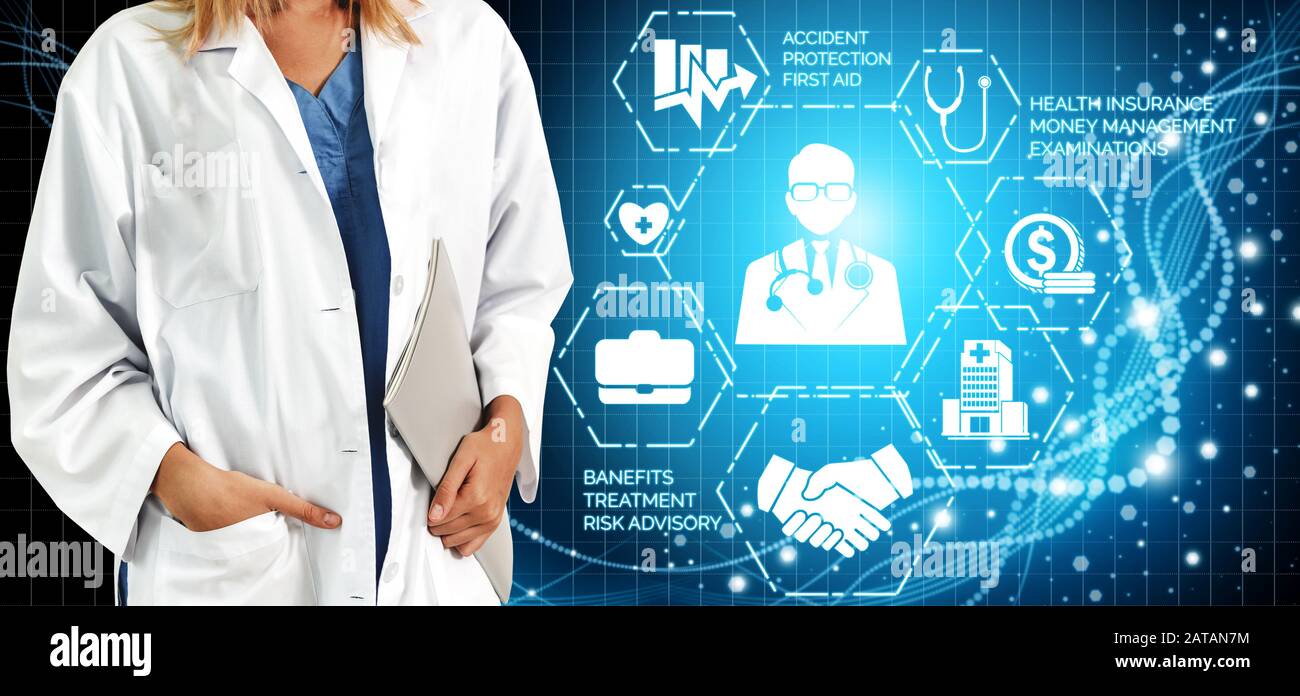 Health Insurance Concept Doctor In Hospital With Health Insurance