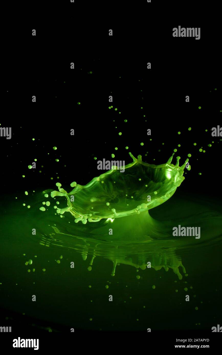 coloured water drops collisions Stock Photo - Alamy