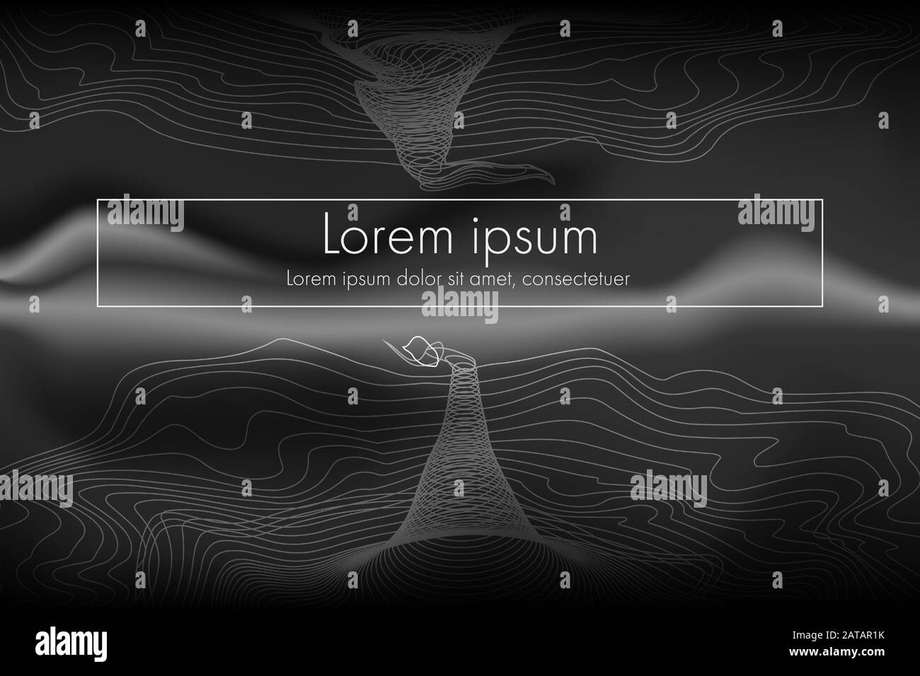 Abstract black and white warp line pattern with mesh gradient ...